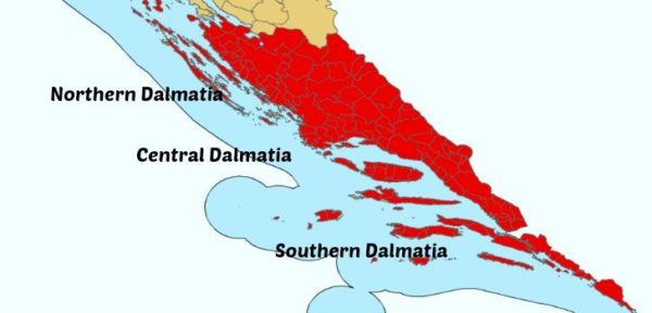 Map of the Dalmatia Coast - Croatia Wise